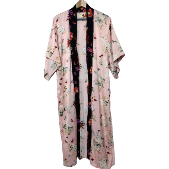 Anthropologie | Tops | Anthropologie Floreat Azalea Floral Robe Duster ...
